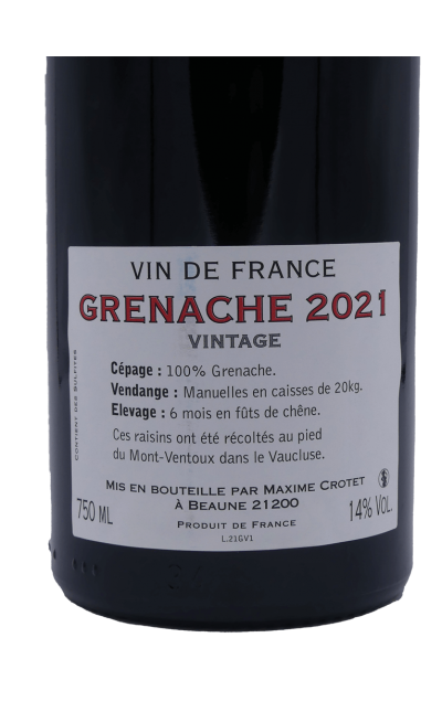 Domaine Maxime Crotet - Vin De France - Grenache Vintage 2021