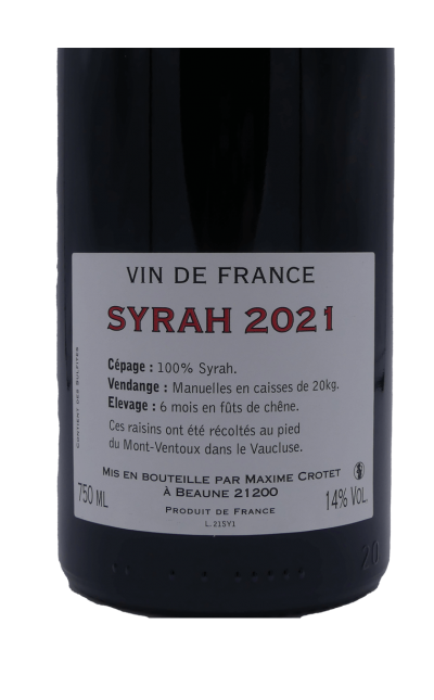 Domaine Maxime Crotet - Vin De France - Syrah 2021