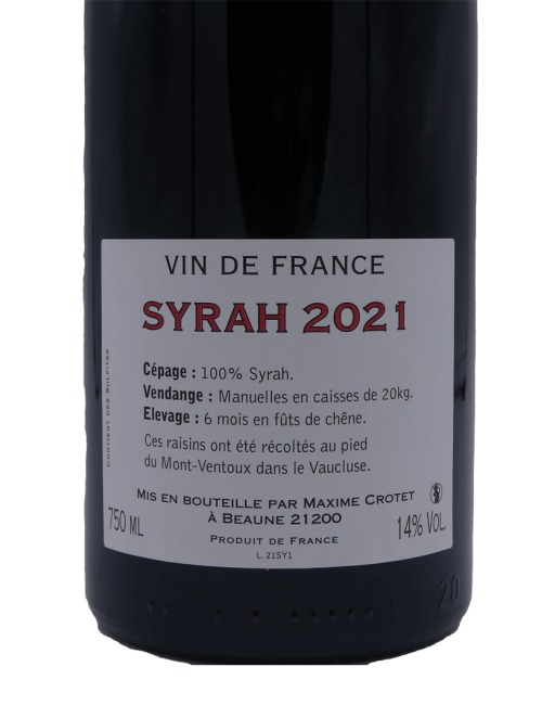 Domaine Maxime Crotet - Vin De France - Syrah 2021